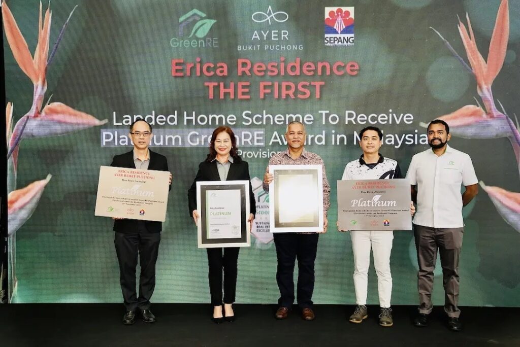 Erica Residence becomes first landed homes in Malaysia to achieve GreenRE Platinum Provisional ...